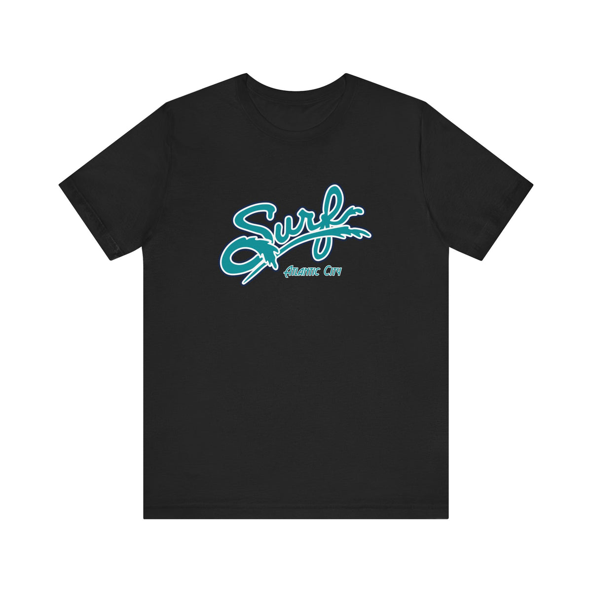 Atlantic City Surf Baseball Script T-Shirt (Premium Lightweight ...