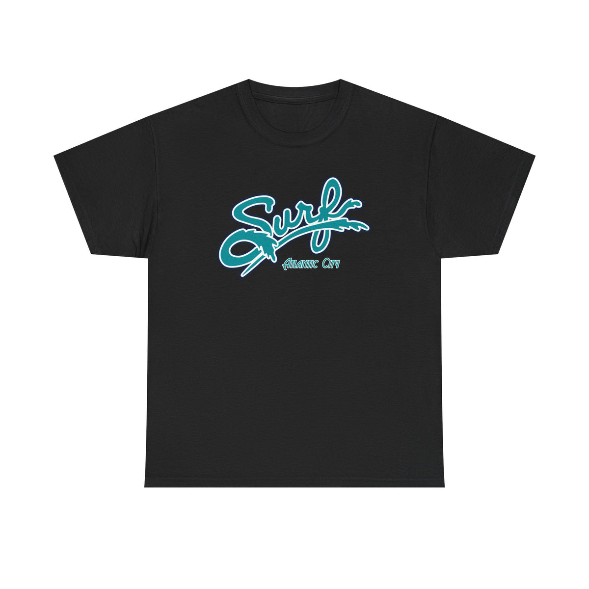 Atlantic City Surf Baseball Script T-Shirt (Heavyweight) – Retro ...