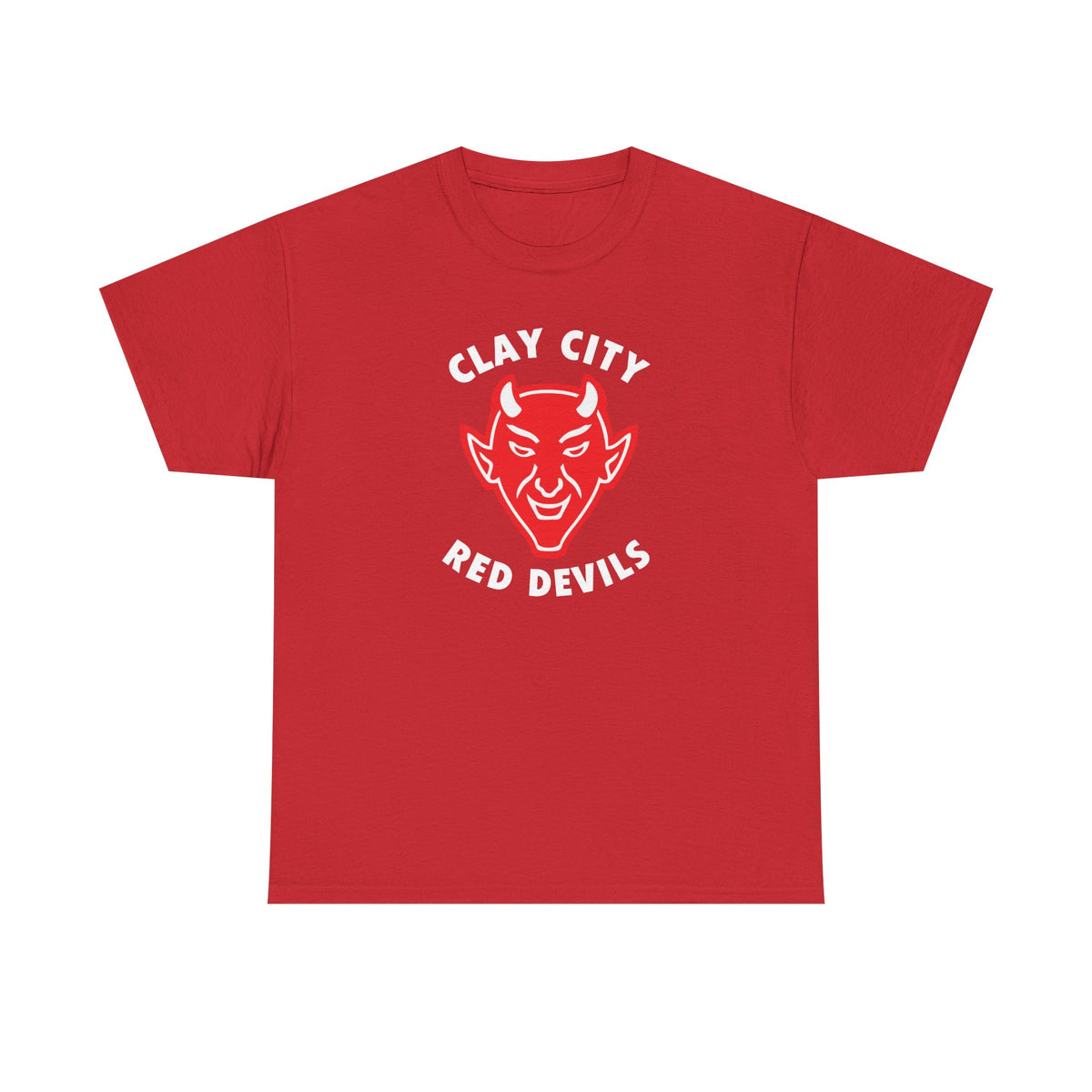 Clay City Red Devils T-Shirt (Heavyweight) - Vintage Defunct Baseball ...